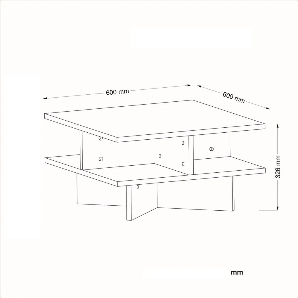 Konferenční stolek Hamton White and Walnut