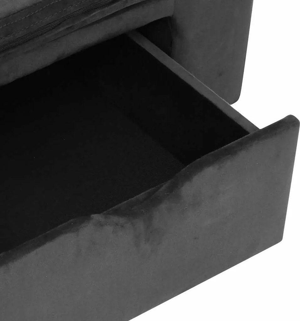 Pohovka pro psy se zásuvkou tmavě šedá 75 x 50 x 38 cm plyš 171079