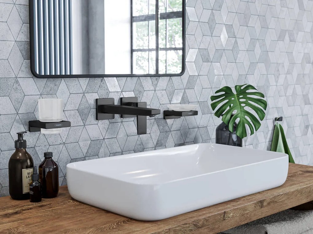 Hansgrohe AddStoris, jednoduchý háček, matná černá, HAN-41742670