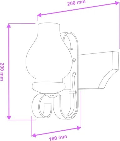 Brilagi - Nástěnné svítidlo QUEEN 1xE14/40W/230V buk