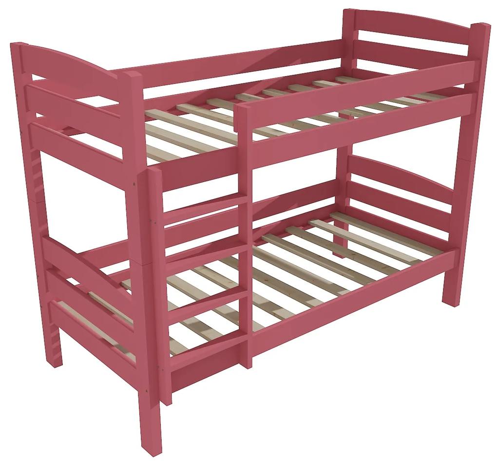 Vomaks Patrová postel PP 019 Rozměr: 90 x 200 cm, Barva: barva růžová, Prostor mezi lůžky: 80 cm