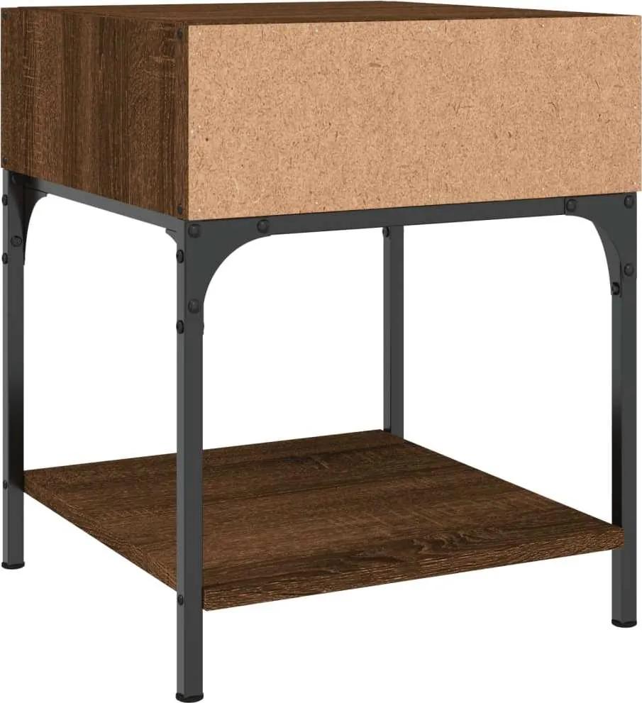 vidaXL Noční stolek 40 x 41 x 50 cm kompozitní dřevo [825881] Barva: kouřový dub