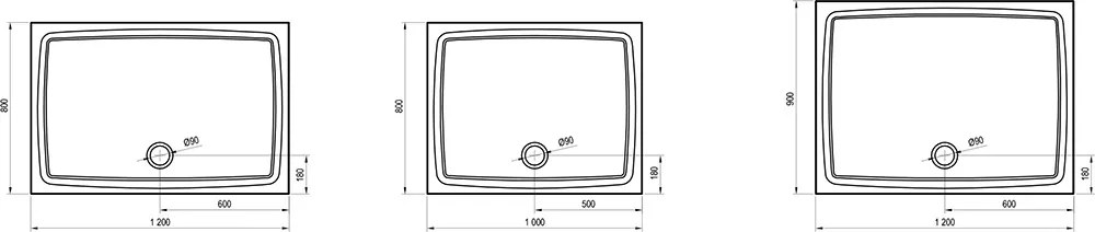 Ravak Gigant Pro Flat 100 x 80 cm XA03A411010 sprchová vanička
