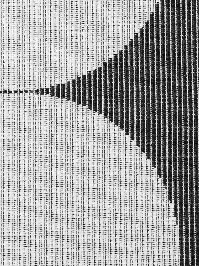 NORTHRUGS, Koberec běhoun Duet Bowen 106244 Black/White - na ven i na doma, 80x250, černobílá, chodba / předsíň