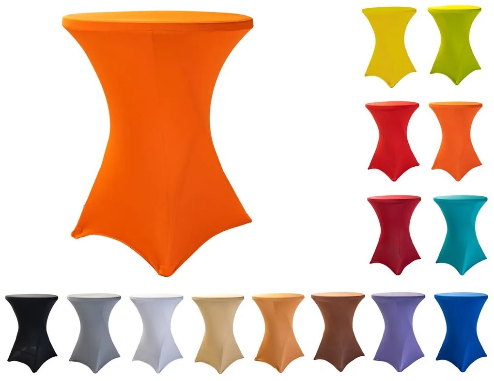Elastický ubrus na koktejlový bistro stůl ⌀80 cm VÍCE BAREV Barva: 3 ŽLUTÁ