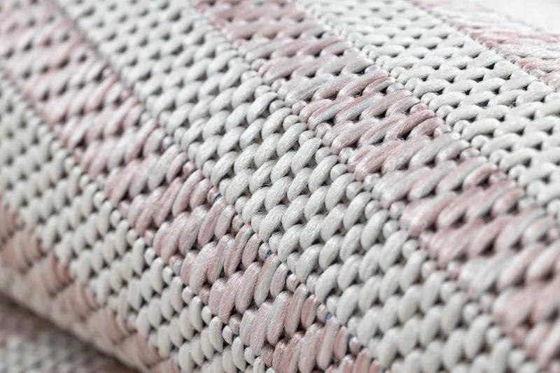 Dywany Łuszczów Kusový koberec Sion Sisal Labirinth 22376 pink/ecru – na ven i na doma Rozměry koberců: 140x190