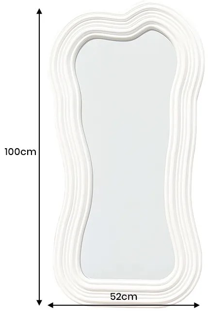 Designové nástěnné zrcadlo Mahealani 100 cm bílé
