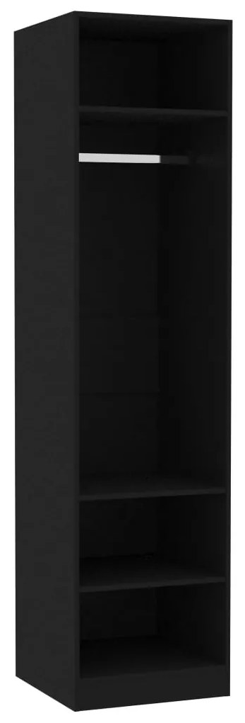 Šatní skříň černá 50 x 50 x 200 cm dřevotříska - Default Title