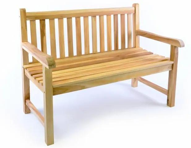 Zahradní lavice z masivu- týkové dřevo, 120 cm