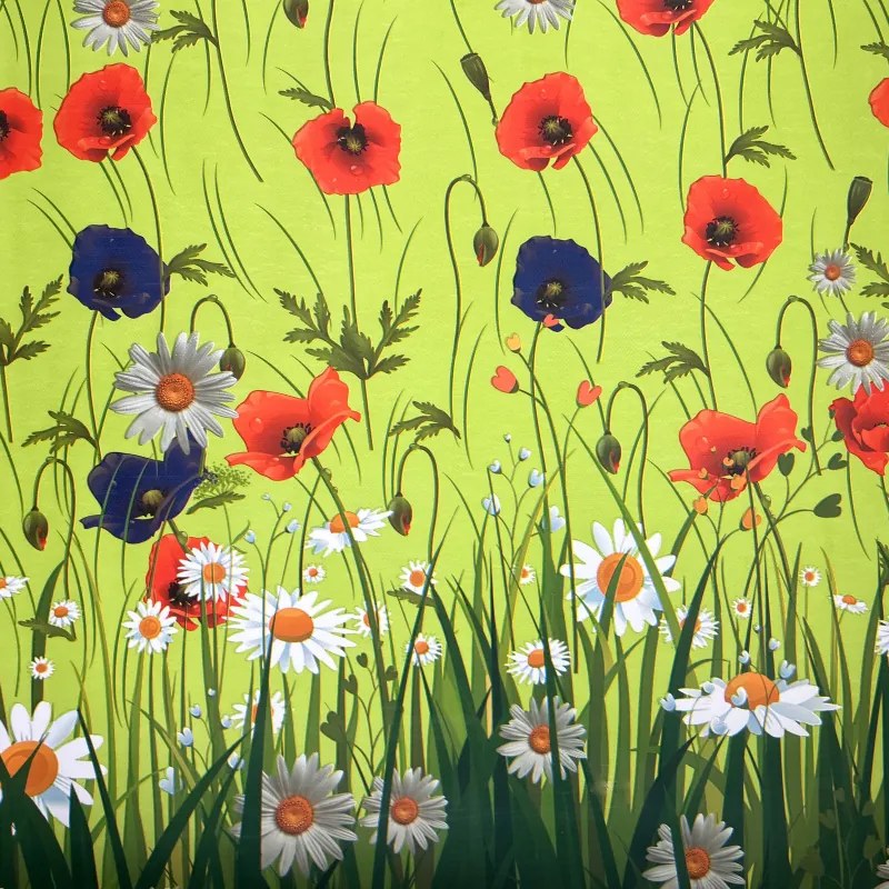 Ubrus PVC DC-6910B - Polní kvítí Role 140cm x 20m