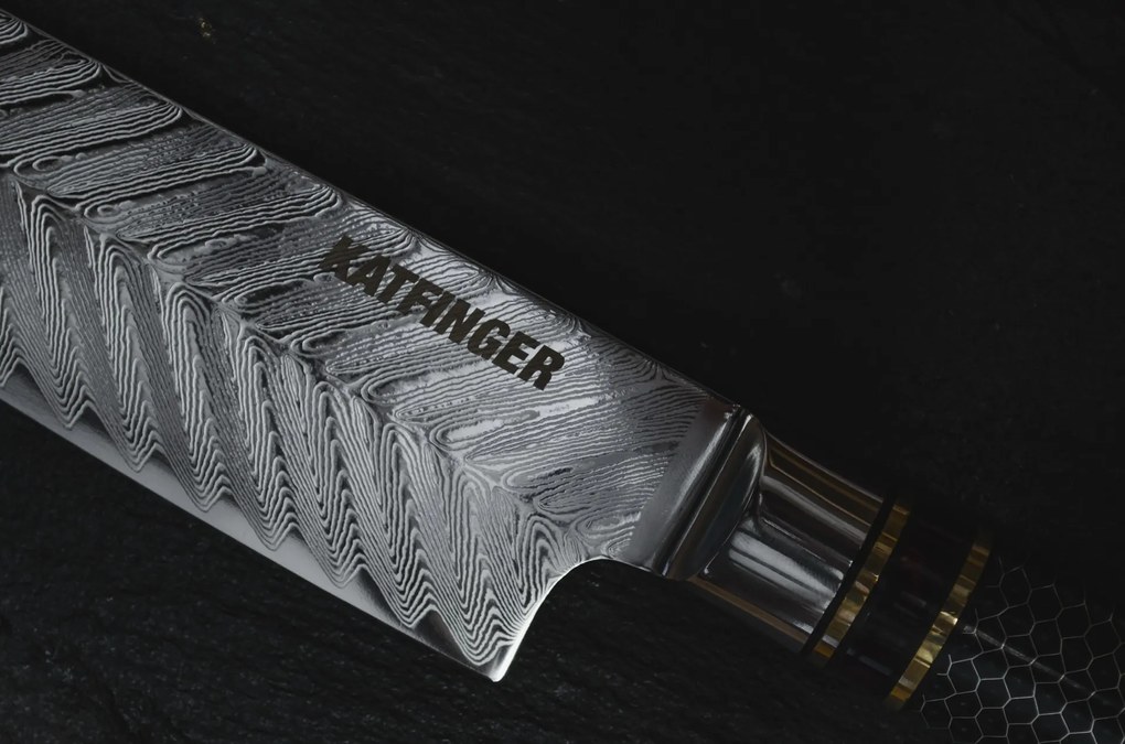 KATFINGER | Damaškový nůž Santoku 7" (17,7cm) | Resin | KF305