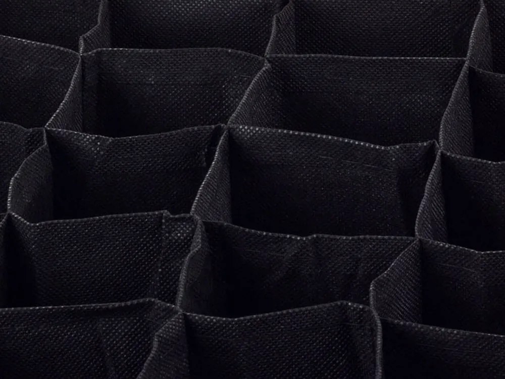 Verk 01621_CZ Organizer do zásuvky na prádlo s 20 přihrádkami, černý
