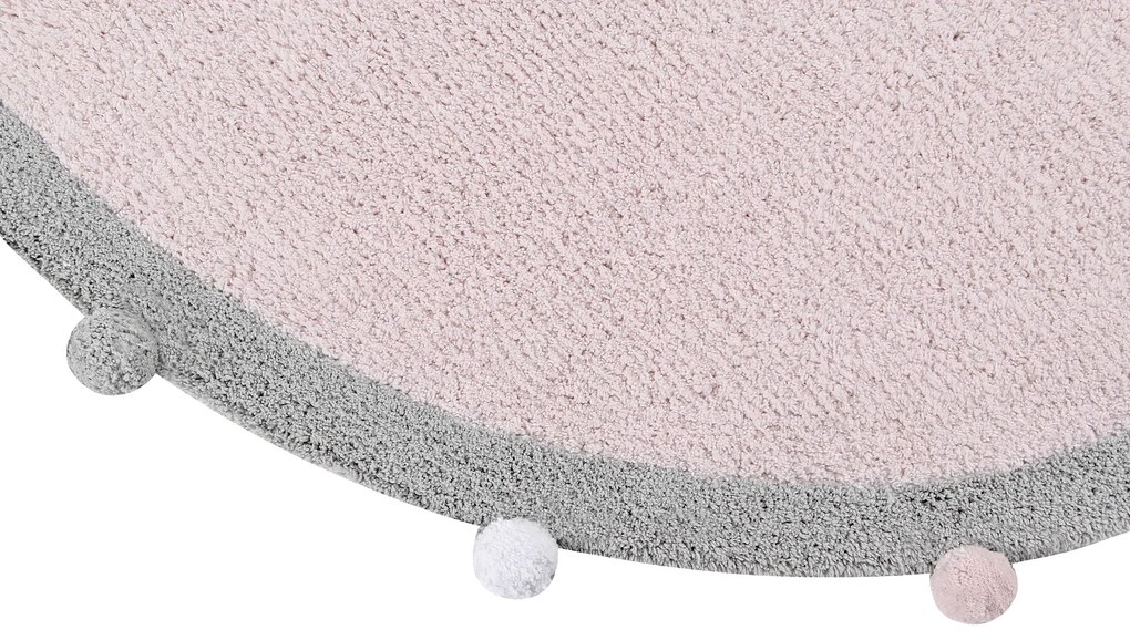 Lorena Canals koberce Pro zvířata: Pratelný koberec Bubbly Soft Pink kruh - 120x120 (průměr) kruh cm