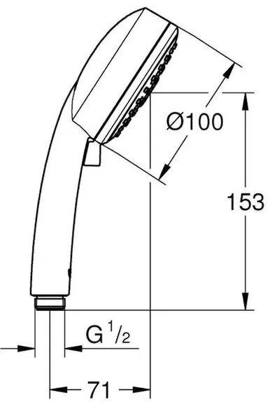 Grohe Vitalio Comfort Sprchová hlavice 100, 4 proudy, chrom 26094000