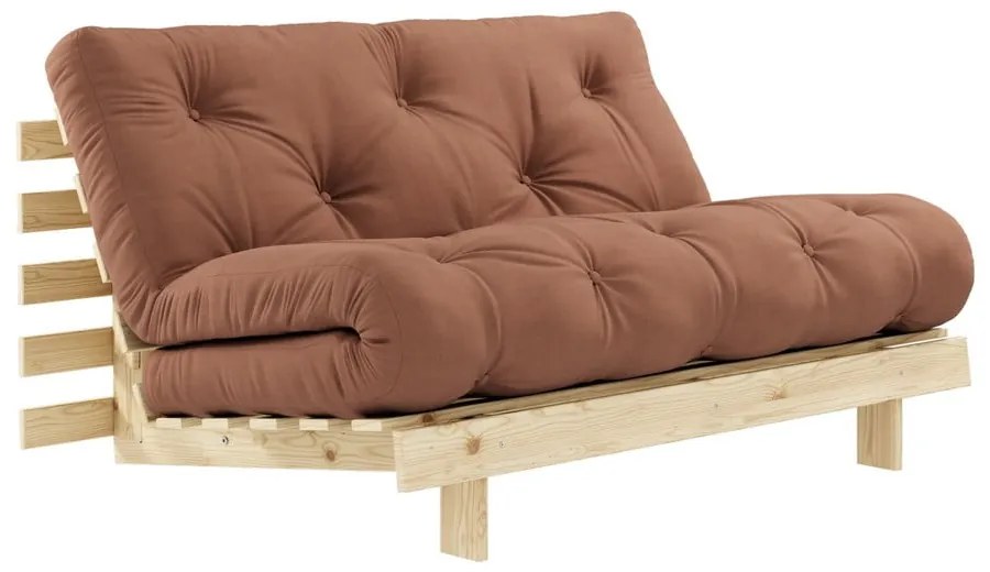 Oranžovohnědá rozkládací pohovka 140 cm Roots - Karup Design