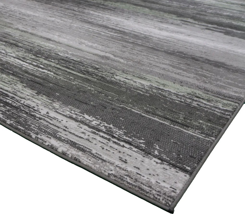 BE Koberec Accra 6505 Grey Green - zelený obdélníkový Rozměr: 60x100 cm