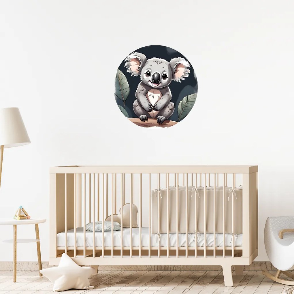 PIPPER. Kruhová samolepka na zeď "Koala" Velikost: 100cm