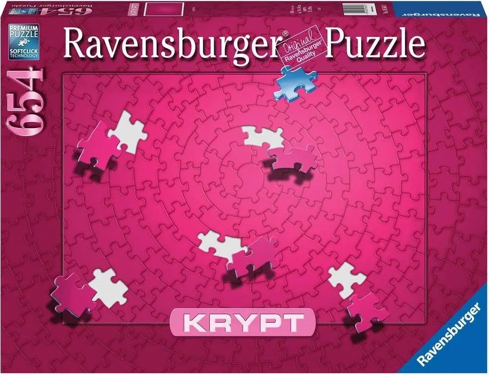 Puzzle ravensburger 165643 krypt - pink 654 dílků