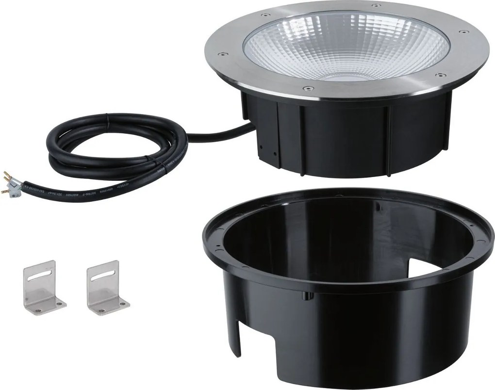 P 94656 LED zemní svítidlo Durea IP67 kruhové 273mm 3000K 15W 230V ocel kov - PAULMANN