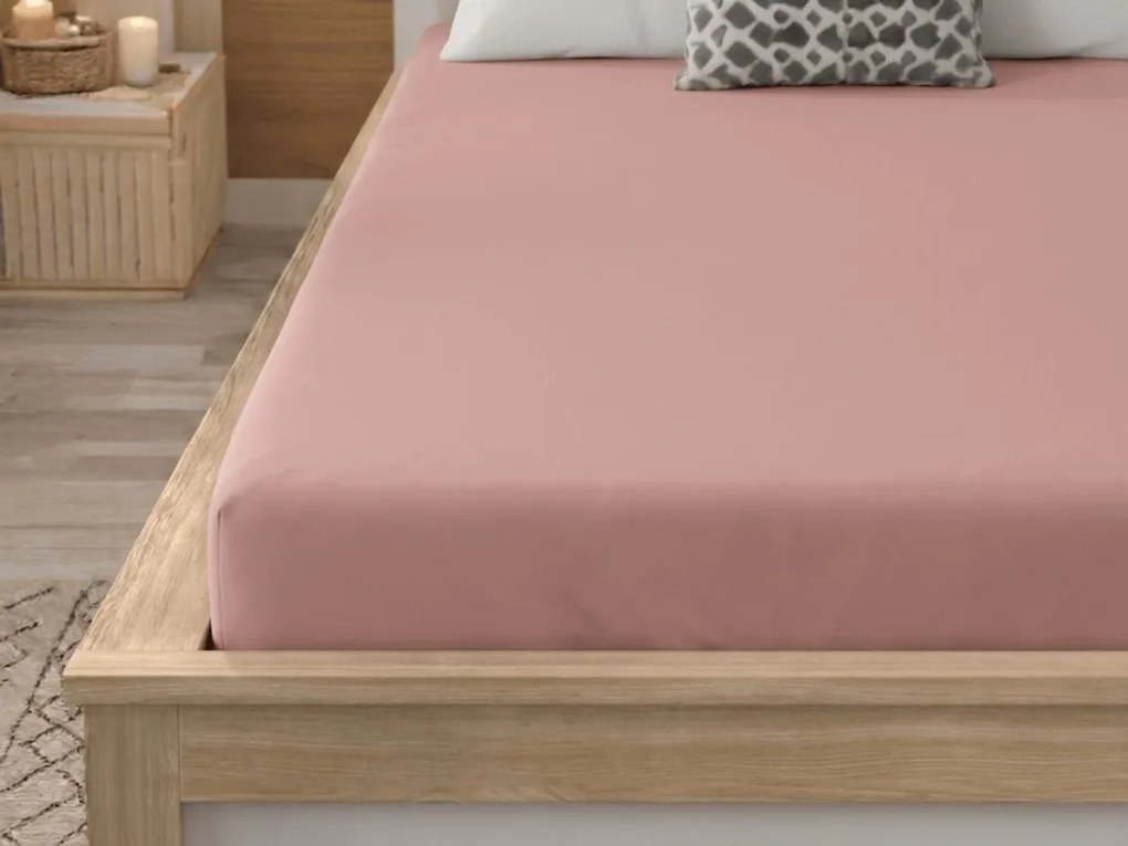 Prostěradlo z mikrovlákna MICROVELLE světle růžové 90x200 cm
