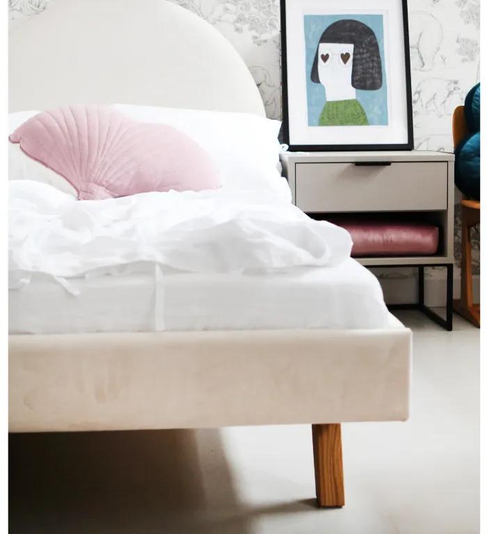 MINKO Čalouněná jednolůžková postel PILLE do dětského pokoje Zvolte barvu: Krémová, Zvolte rozměr: 120x200 cm