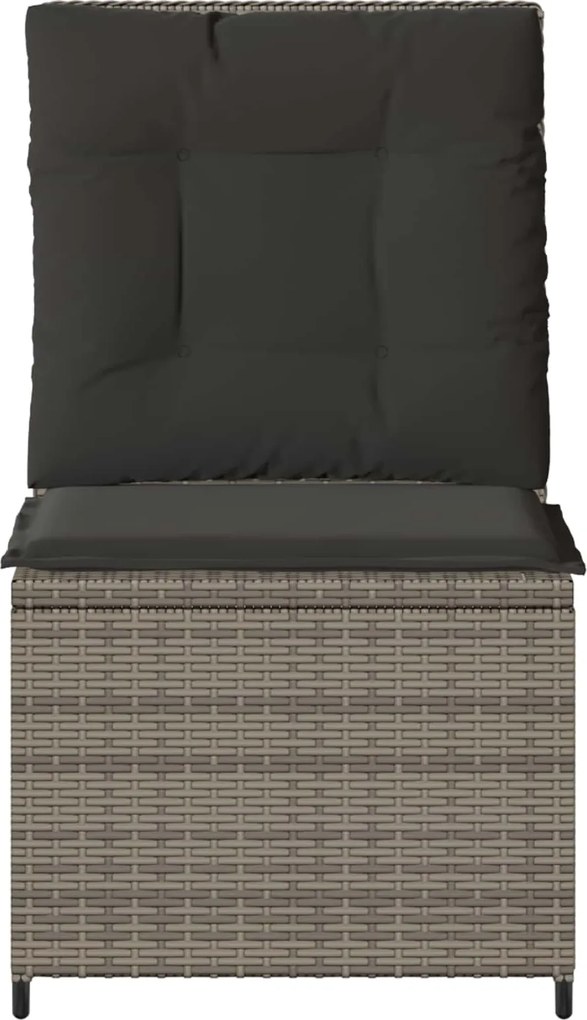 Zahradní sofa s polštářem Šedá polyratan 3394478