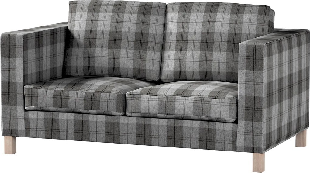 Potah na pohovku IKEA Karlanda 2-místná, krátký barva šedá látka pletený vzor, vzorované
