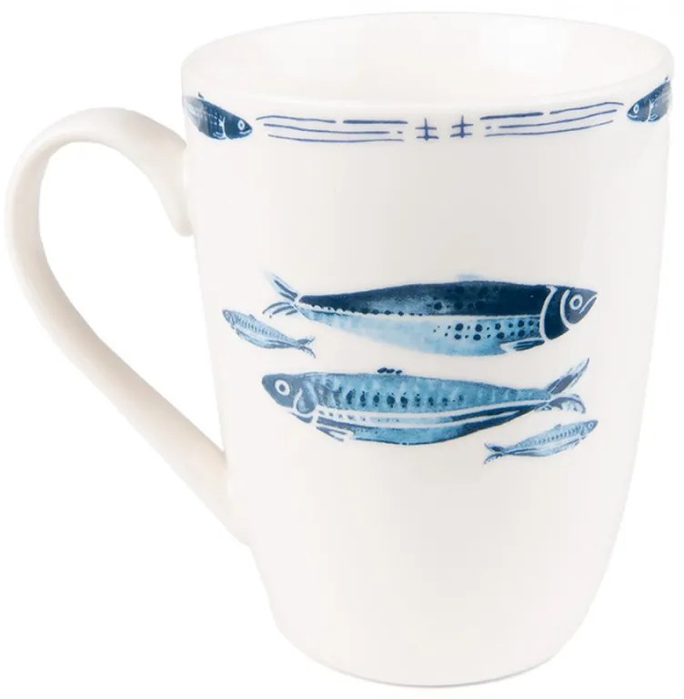 Porcelánový hrnek s rybkami Fish Blue – 330 ml