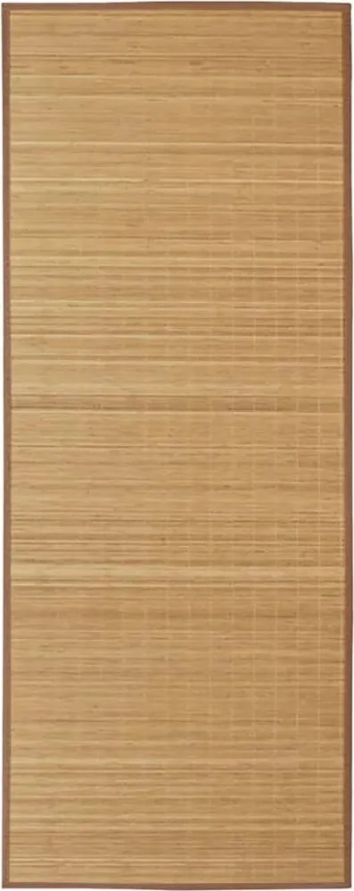 Obdélníková hnědá bambusová rohož / koberec 80 x 200 cm 241337