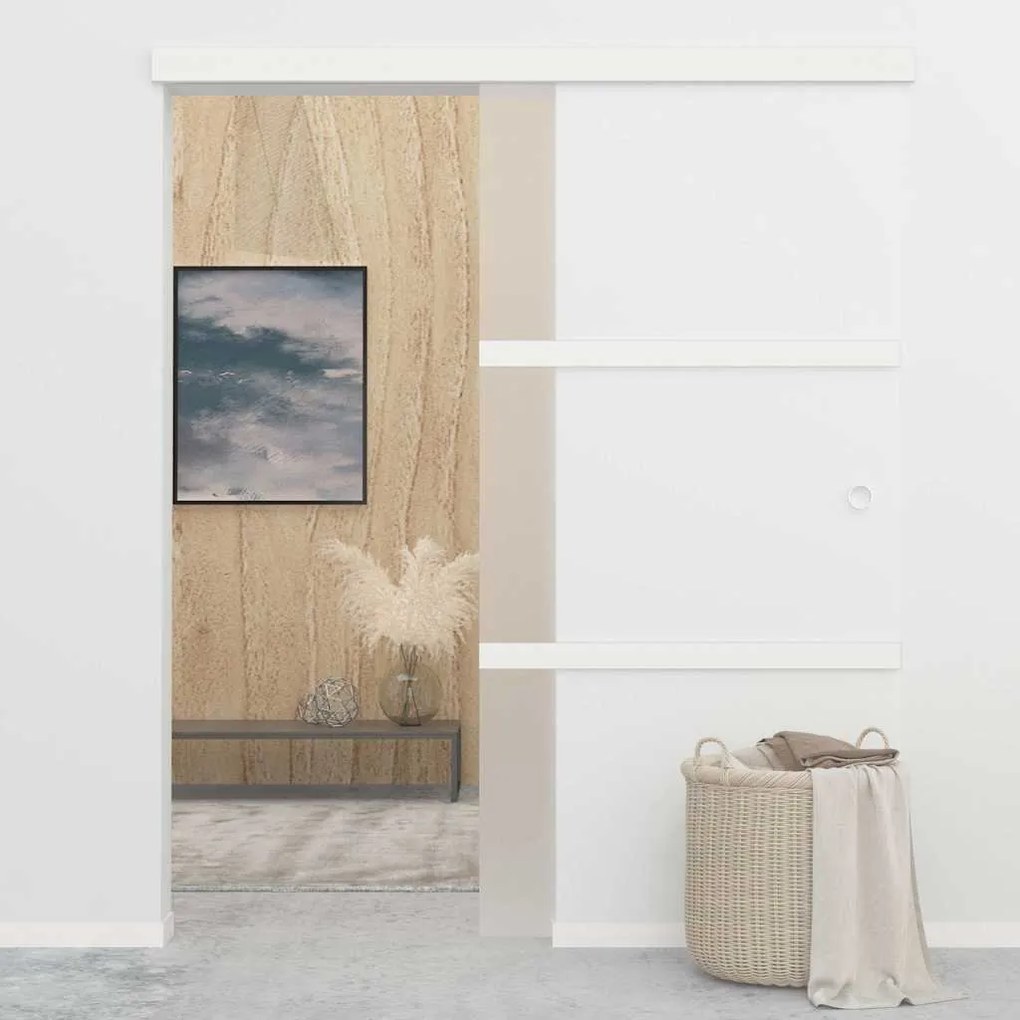 Posuvné dveře s měkkými zarážkami ESG sklo a hliník 90 x 205 cm 288056