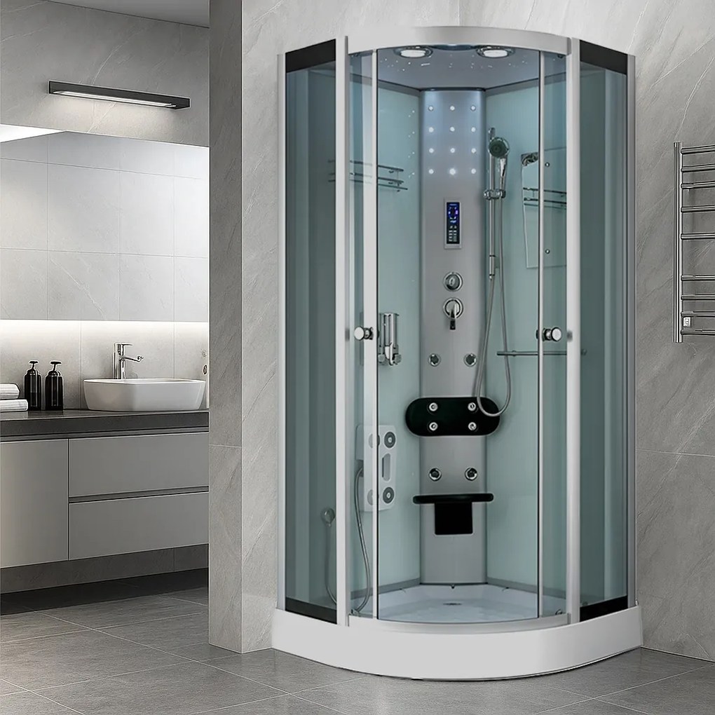Terra Hydromasážní box WSH7120W, 90x90 bez sauny