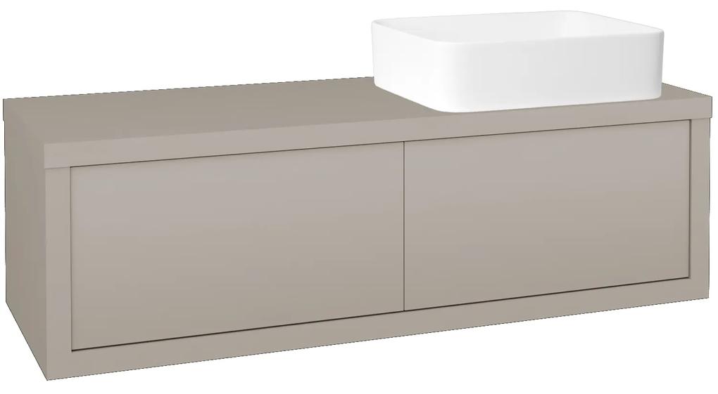 Dřevojas Koupelnová skříň STORM SZZ2 120 (umyvadlo Joy) Varianta: D01 Beton / D01 Beton / Levé