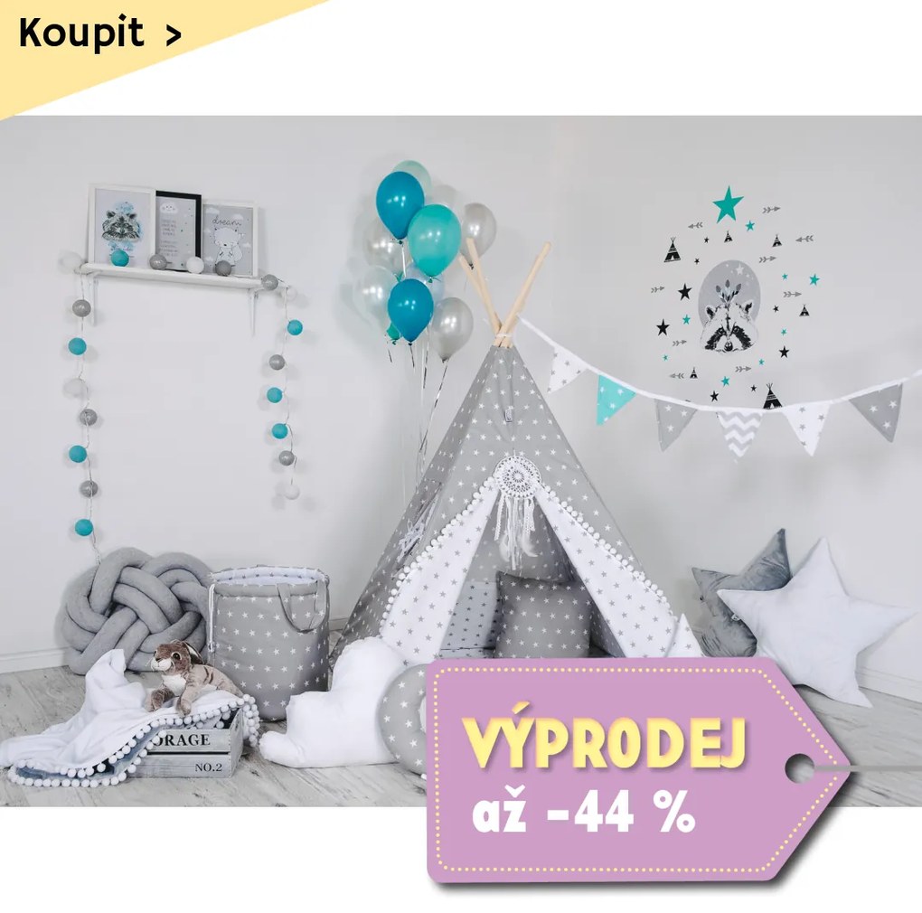 AKCE set teepee stan do dětského pokoje varianta: premium