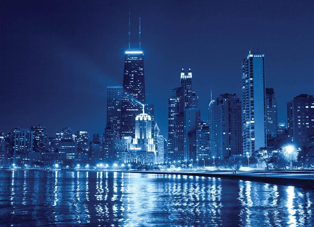 Malvis ® Tapeta Chicago panorama noc Vel. (šířka x výška): 504 x 310 cm
