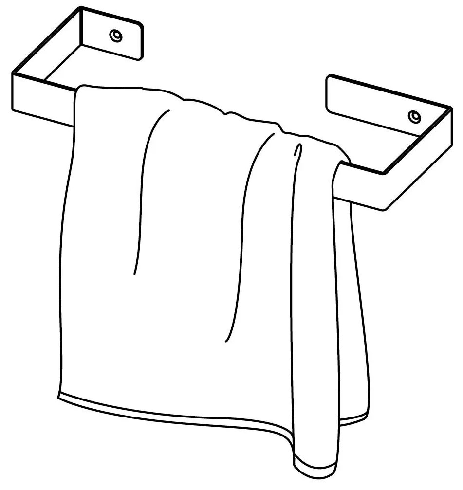 Deante Mokko příslušenství, držák na ručníky 300mm, černá matná, ADM_N611