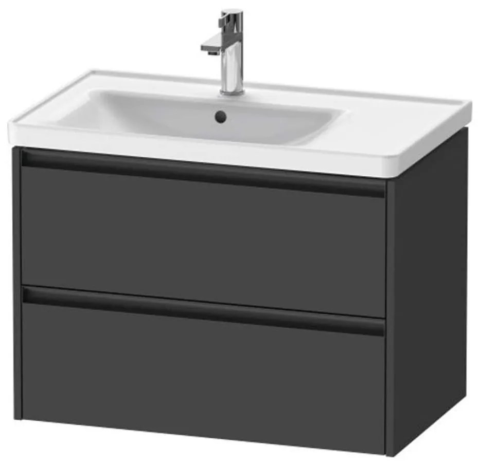 Duravit Ketho.2 - Umyvadlová skříňka 55x78x46 cm, 2 zásuvky, grafit mat K25285049490000