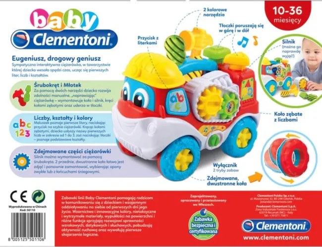 Auto Clementoni 50110 Baby dopravní génius