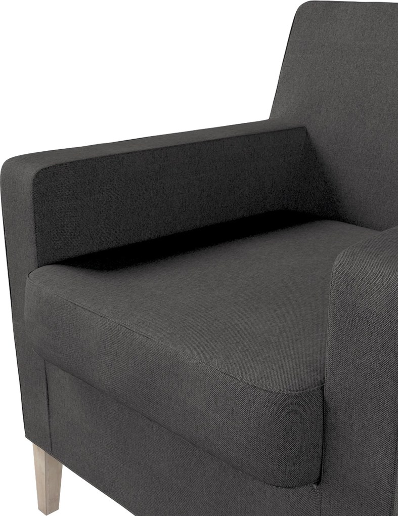 Potah na křeslo IKEA Karlstad barva šedá látka pletený vzor