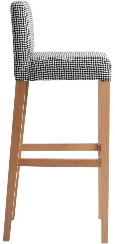 Nordic Design Černobílá látková barová židle Wilson 87 cm