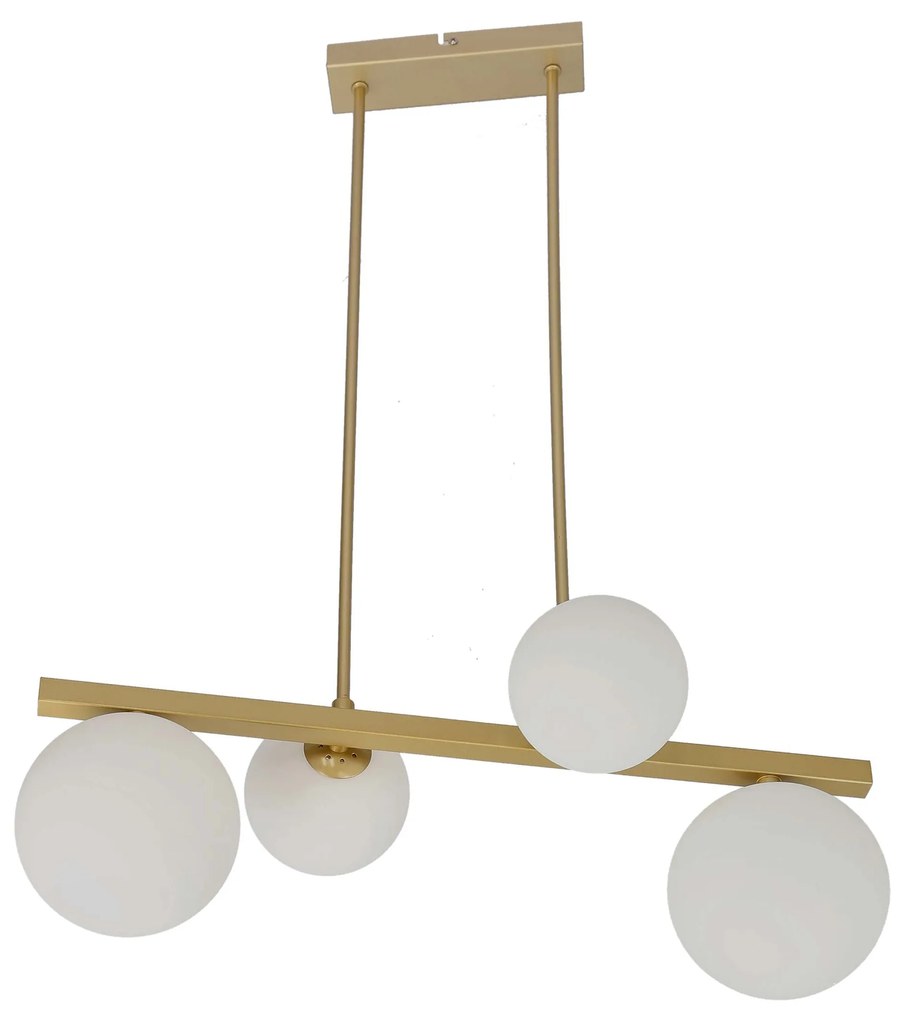 Mosazný závěsný lustr Kama pro žárovku 4x G9  - Candellux