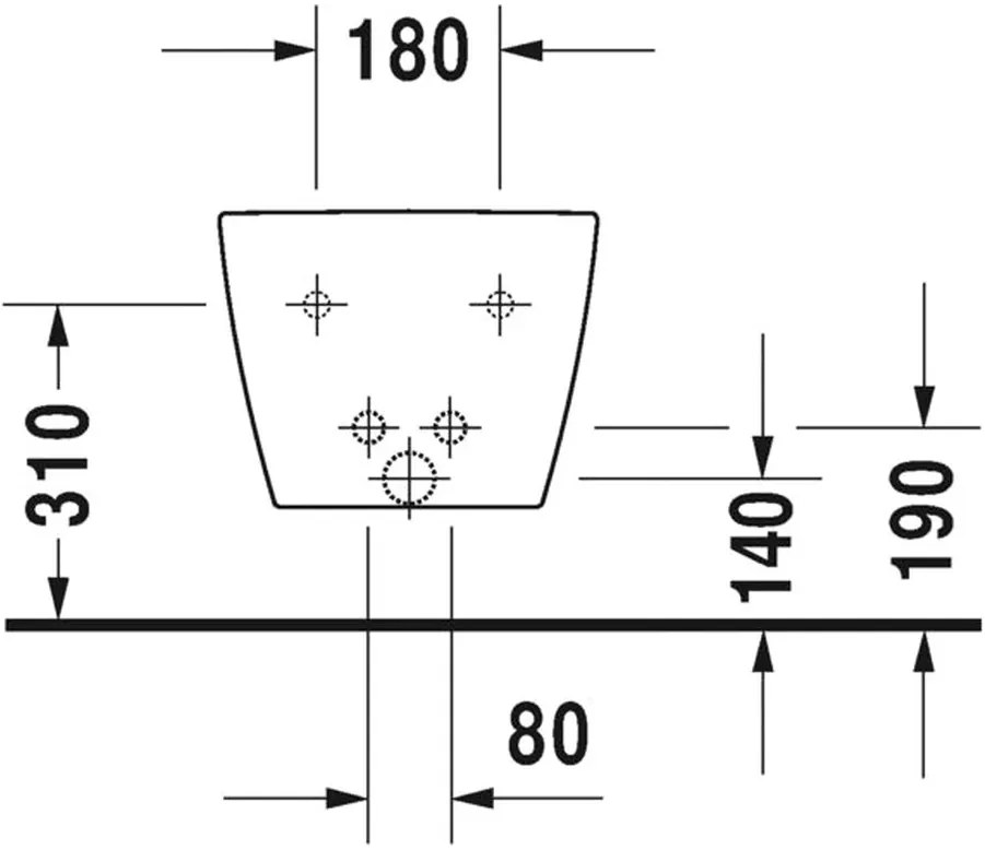 Duravit ME by Starck - závěsný bidet 37x57 cm, 2288150000