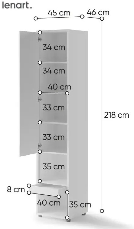 Policová skříň REBECCA bílá