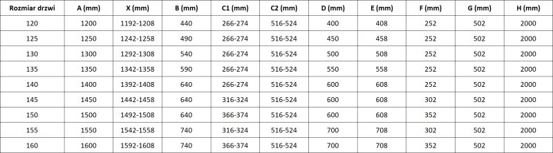 Mexen Lunar, levé otočné sprchové dveře 155 cm, 8mm čiré sklo, ocelový profil, 834S-155-050-97-00-L