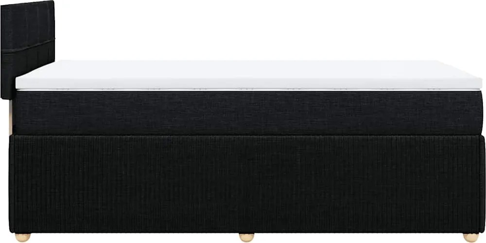 Box spring postel s matrací černá 90x190 cm textil 3289613