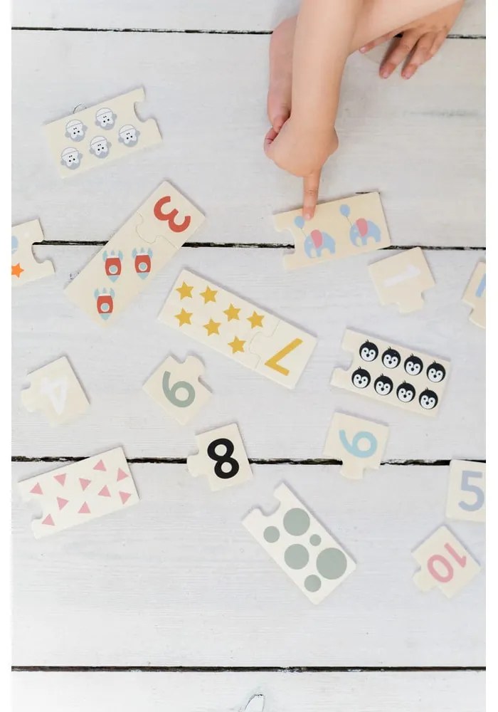 Dřevěné dětské puzzle (počet dílků 20) Numbers – Kindsgut
