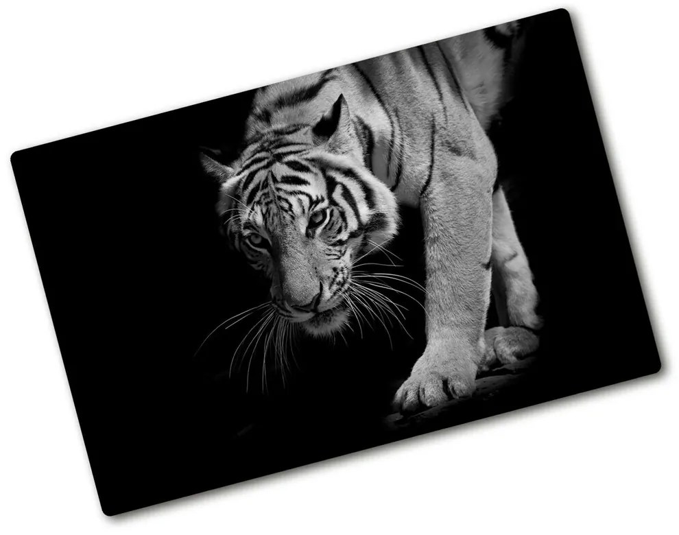 Wallmuralia Kuchyňská deska skleněná Tygr 80x52 cm