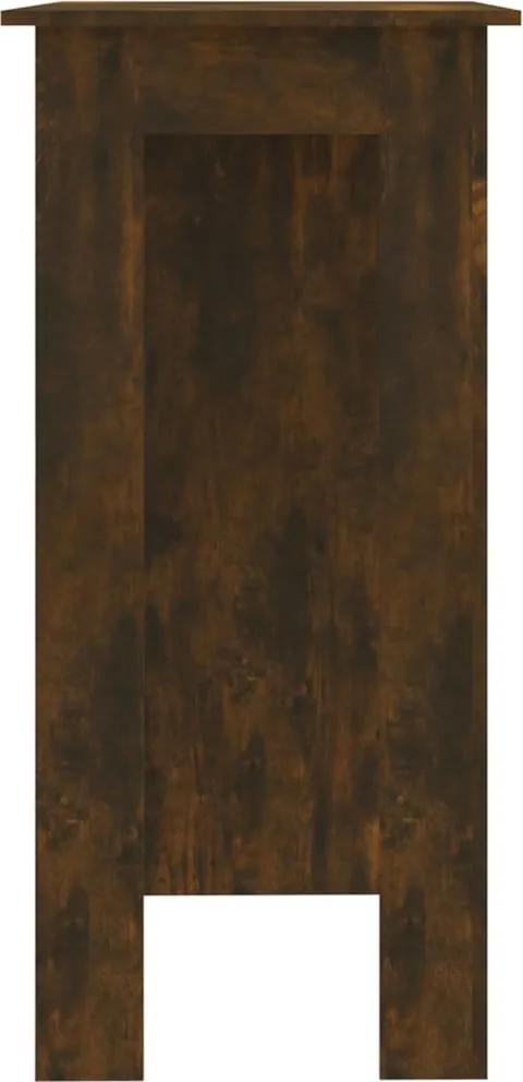 vidaXL Barový stůl s regálem 102 x 50 x 103,5 cm kompozit [812963] Barva: Bílá