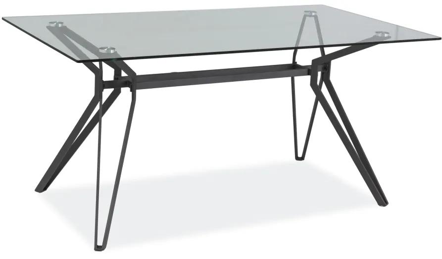 MAXIVA Jídelní stůl - TIVOLI, 160x90, sklo/šedá
