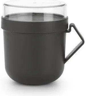 Svačinový box brabantia hrnek na polévku make & take, 0,6l - dark grey