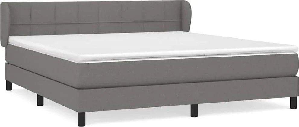 Box spring postel s matrací tmavě šedá 180x200 cm textil 3126262